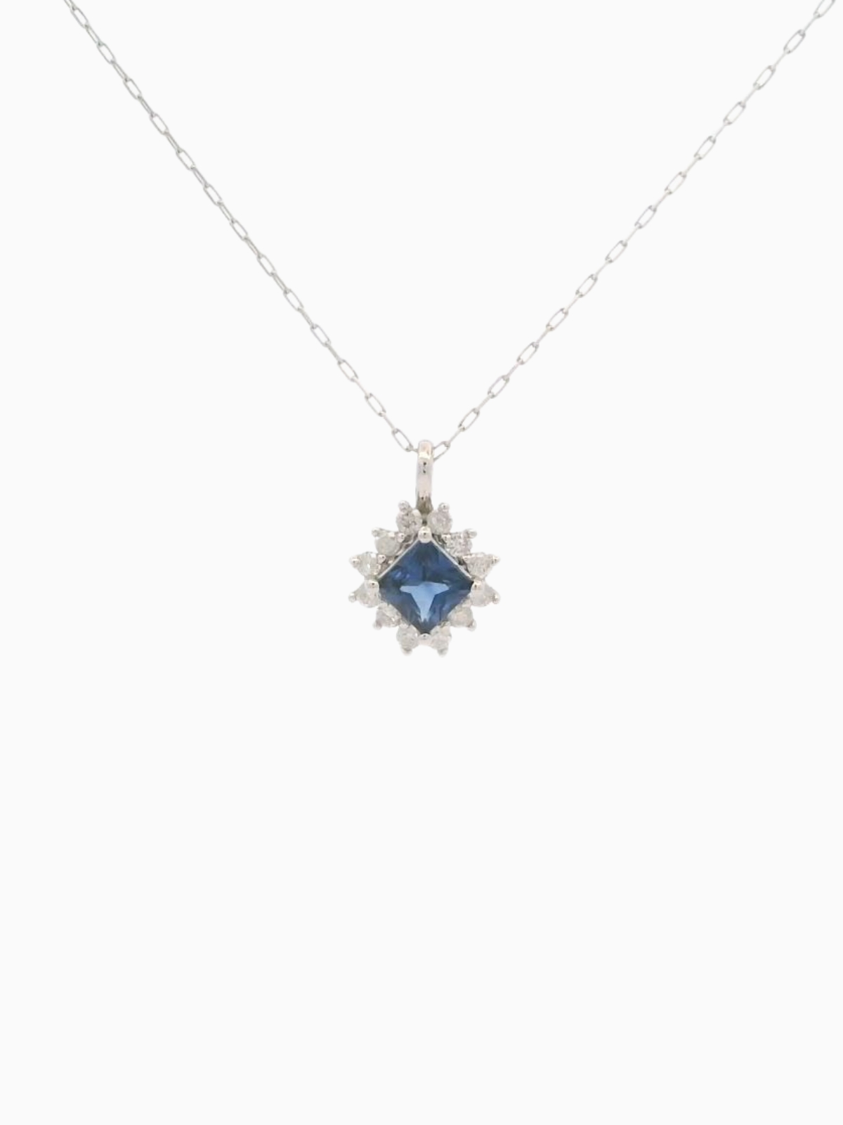 Sapphire Diamond Necklace | Tessellate Co